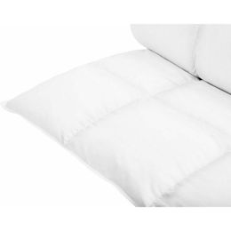 Beliani - Bettdecke Weiß Japara Baumwolle Entendaunen 240 x 220 cm Extra Warm geräuscharm luftdurchlässig leicht Winter Schlafzimmer - Weiß