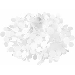 Beliani Hängeleuchte Weiß Kunststoff Schirm in Wolkenform aus Kreisen Moderner Skandinavischer Stil Kinder- und Jugendzimmer Beleuchtung - Weiß