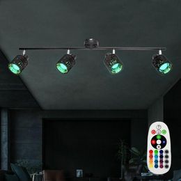 etc-shop - Decken Strahler beweglich Samt Spot Lampe dimmbar fernbedienung im Set inkl. rgb led Leuchtmittel