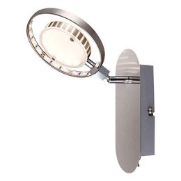 LED Design Wand Leuchte Glas Ring satiniert Spot verstellbar Strahler Lampe silber Globo 56108-1