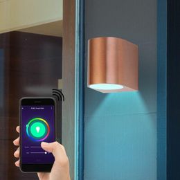 etc-shop - Smart Home Wand Strahler Down Leuchte Google Alexa App Sprach Handy Steuerung Lampe dimmbar inkl. rgb led Leuchtmittel