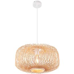 etc-shop - Decken Pendel Leuchte Bambus Geflecht Wohn Ess Zimmer Hänge Lampe natur