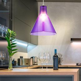 etc-shop Hänge Leuchte Decken Pendel Lampe Ess Zimmer Beleuchtung Acryl Blau