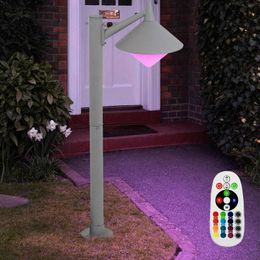 etc-shop Wegeleuchten Außen Modern Standleuchte Außen Außenstehlampe für Garten, Fernbedienung Farbwechsel dimmbar, 1x rgb led 9W 806 Lumen warmweiß, h 95 cm