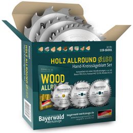 BAYERWALD WERKZEUGE Holz allround Ø160 Hand-Kreissägeblatt Set