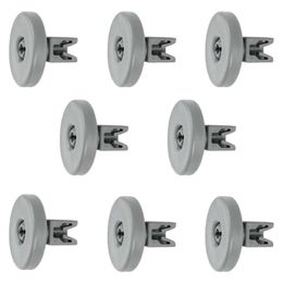 TRADESHOP 8x Universal Korbrolle 40mmØ für viele Geschirrspüler Spülmaschinen / Ersatz Räder Reifen Unterkorb für Ihren Geschirrkorb zum Austausch