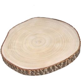 Spetebo - Echtholz Baumscheibe natur - 40 bis 45 cm - Holz Scheibe zum Dekorieren Basteln Bemalen Brandmalen - Tischdeko Holzdeko Kerzenteller Deko