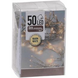 Spetebo Lichterkette mit 50 led in warm weiß - 500 cm - Weihnachts Tischlichterkette Deko Innen Beleuchtung