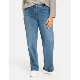 SAMOON Stretch-Jeans Jeans mit weitem Bein Carlotta