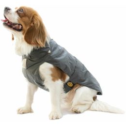 Fashion Dog - Hundemantel mit Kunstpelz-Futter - Grau - 39 cm
