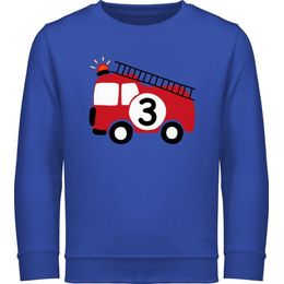 Shirtracer Sweatshirt Feuerwehr Auto Drei 3. Geburtstag