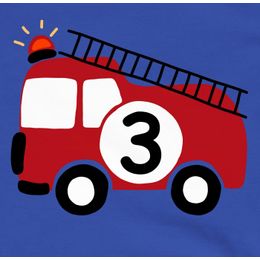 Shirtracer Sweatshirt Feuerwehr Auto Drei 3. Geburtstag