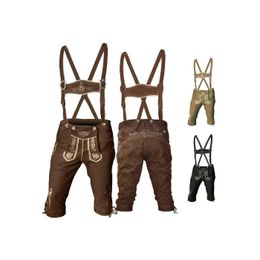 German Wear Trachtenlederhose GW800 Trachtenlederhose Ziegenvelour Kniebundhose