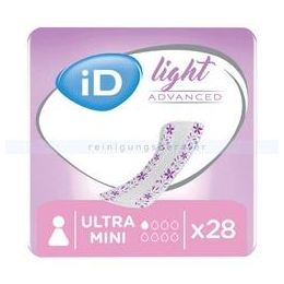 iD Light Advanced Ultra mini, rosa 28 Stück diskrete Slipeinlage