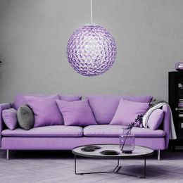 etc-shop Decken Pendel Lampe Kristall Kugel Strahler Wohn Zimmer Beleuchtung Leuchte purple