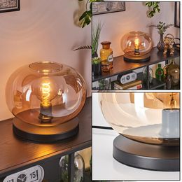 hofstein Apedo Tischleuchte Glas 30cm Schwarz, 1-flammig