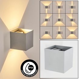 hofstein Tamarin Wandleuchte LED Grau, Silber, 1-flammig