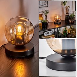 hofstein Ripoll Tischleuchte Glas 15 cm Schwarz, 1-flammig