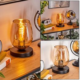 hofstein Koyoto Tischleuchte Glas 15 cm Bernsteinfarben, 1-flammig