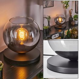 hofstein Koyoto Tischleuchte Glas 25cm Schwarz, 1-flammig