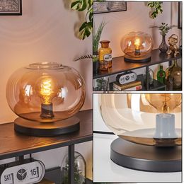 hofstein Apedo Tischleuchte Glas 30cm Schwarz, 1-flammig