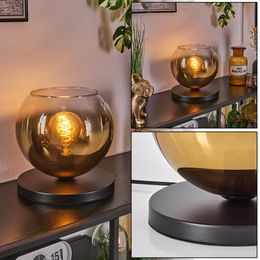 hofstein Koyoto Tischleuchte Glas 25cm Schwarz, 1-flammig
