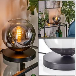 hofstein Koyoto Tischleuchte Glas 20 cm Klar, Rauchfarben, 1-flammig