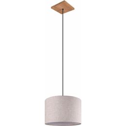 etc-shop Pendel Decken Lampe Wohn Zimmer Strahler Hänge Textil Holz Flur Beleuchtung weiß