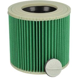 Faltenfilter kompatibel mit Kärcher wd 3 Battery Set, wd 3 Battery Premium, wd 3 Car Nass- & Trockensauger - Filter, Patronenfilter, grün - vhbw