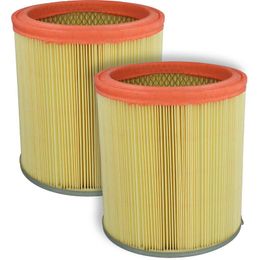 Filterset 2x Faltenfilter kompatibel mit Rowenta rb 70BE be, rb 70 Staubsauger - Filter, Patronenfilter, Kunststoff / Filterpapier, orange gelb - vhbw