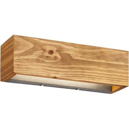 etc-shop Led Design Wand Lampe Holz up down Strahler Wohn Arbeits Zimmer Beleuchtung dimmbar
