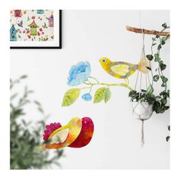 K&L WALL ART K&L Wall Art Wandtattoo Wandtattoo Blanz Märchen Kinderzimmer Vögel im Wald Wunderland