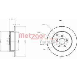 METZGER - Bremsscheibe hinten für toyota avensis Stufenheck