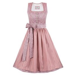 Trachten24.de Dirndl Midi Dirndl Babsi rosa (2-tlg) Rockteil 65cm