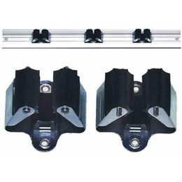 siena GARDEN - Prax-Gerätehalter 2 Stück für Geräte mit 25 mm Stieldurchmesser geeignet mit schwarzen Gummiteilen