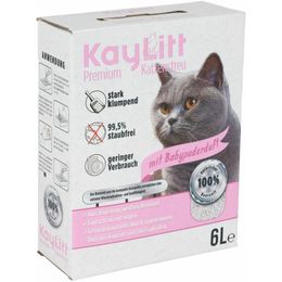 BURI KayLitt Katzenstreu 6L (5,2 kg) duftend Klumpstreu Haustierstreu Einstreu Streu Haustier