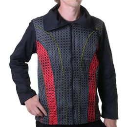 Kunst und Magie Kurzjacke Canvas Baumwolljacke für Herren+Fleecefutter in stylishem Design