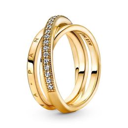 Pandora Fingerring Gekreuzter Ring für Damen mit Zirkonia von Pandora