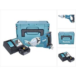 Djs 200 RT1J Akku Blechschere 18 v 2,0 mm Brushless + 1x Akku 5,0 Ah + Ladegerät + Makpac - Makita