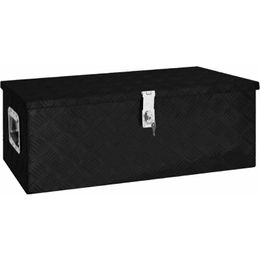 vidaXL - Opbergbox 80x39x30 cm aluminium zwart