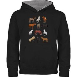 Shirtracer Hoodie Pferde Reihe Tiermotiv Animal Print