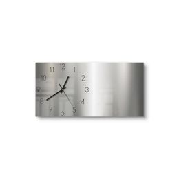 DEQORI Wanduhr 'Matt schimmerndes Metall' (Glas Glasuhr modern Wand Uhr Design Küchenuhr)