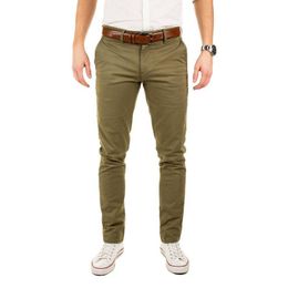 Yazubi Chinohose Modische Chino Hose Dustin von Yazubi mit Gürtel bequeme Chinohose mit Gürtel