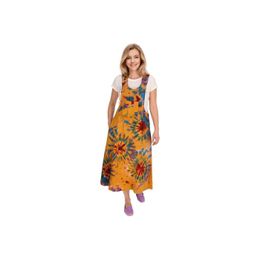 Kunst und Magie Latzhose Latzkleid bunt Tie Dy Batik Boho Ibiza 70er Overall Hippie Sommerkleid