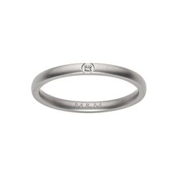 M&M M&M Fingerring Ring aus Edelstahl mit Zirkonia Vorsteckring 2 mm (1-tlg)