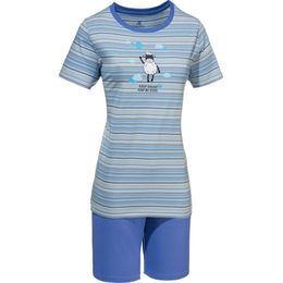 Erwin Müller Erwin Müller Pyjama Damen-Shorty Single-Jersey Streifen