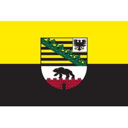 flaggenmeer Flagge Sachsen-Anhalt mit Wappen 160 g/m² Querformat