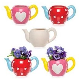 Keramik-Blumentöpfe "Teekanne" (2 Stück) Keramik & Porzellan
