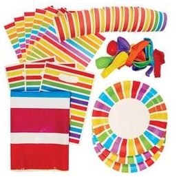 Großpackung Partyset Regenbogen (Per pack) Partyzubehör