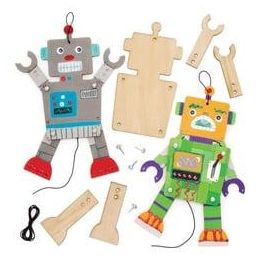 4 x Bastelsets Holzfiguren "Roboter", Basteln für Kinder